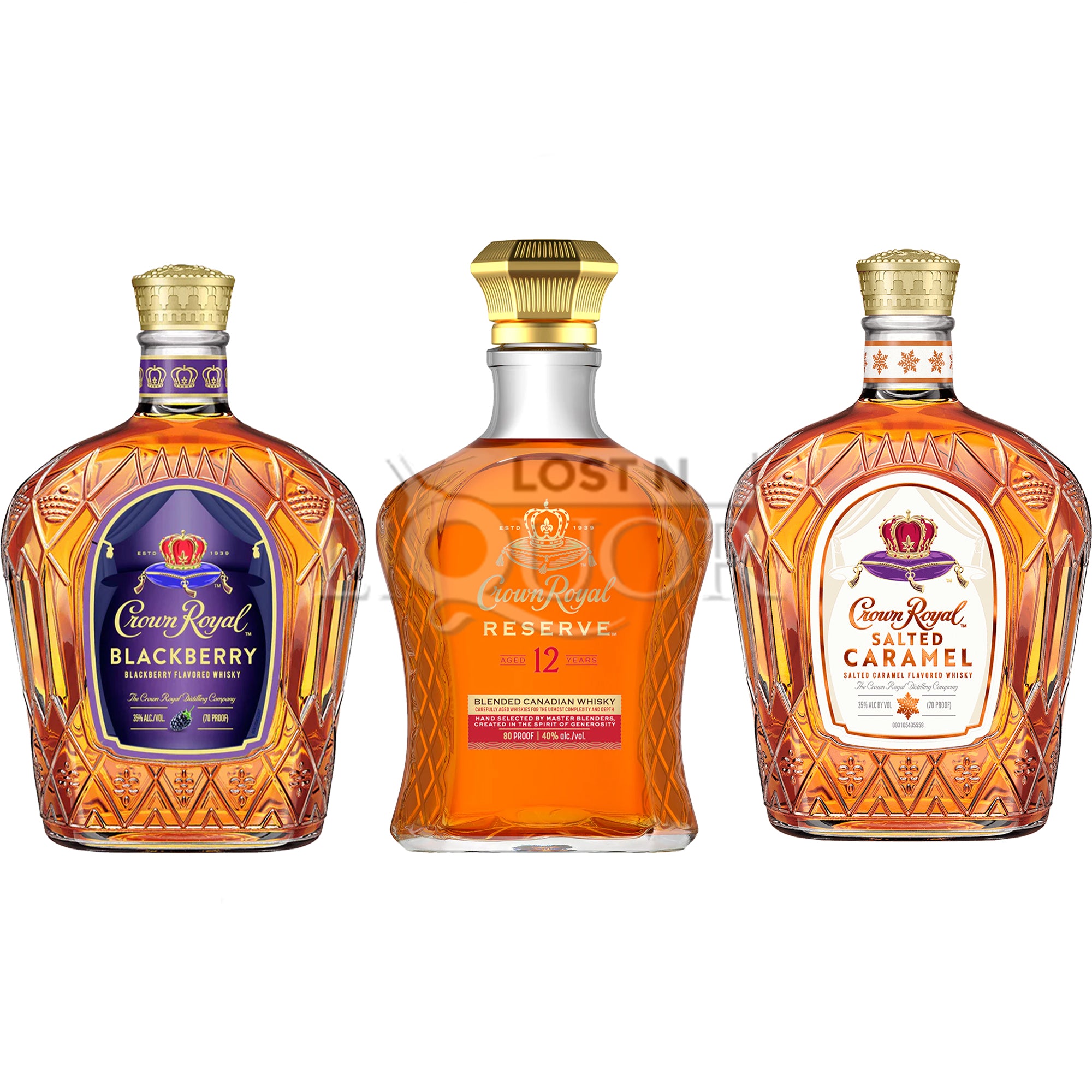 Crown Royal BlackBerry, Salted Carmel, 12 Year Reserve Bundle – LNL