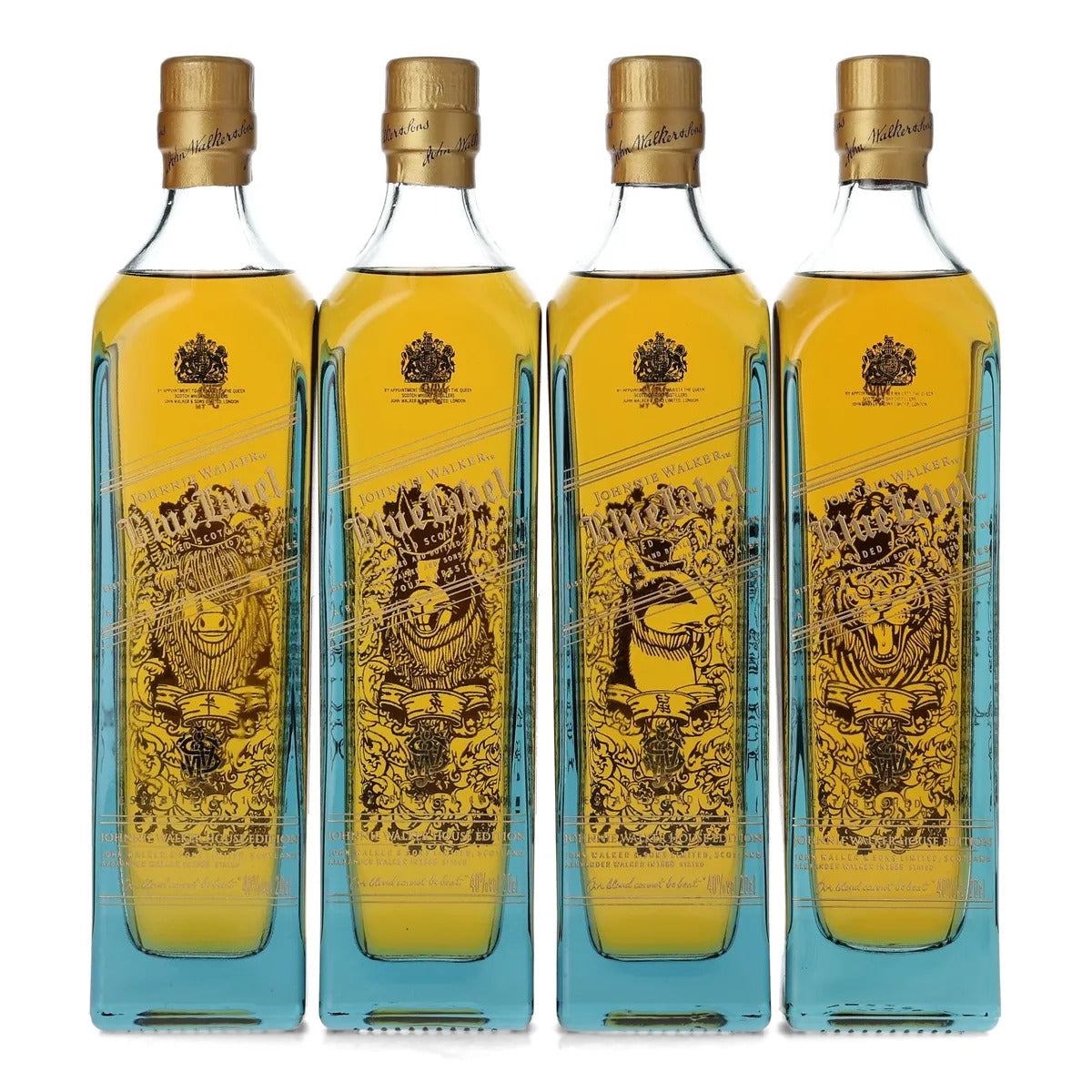 Johnnie Walker Blue Label Chinese Zodiac Blended Scotch Gift Set (4 Bo ...