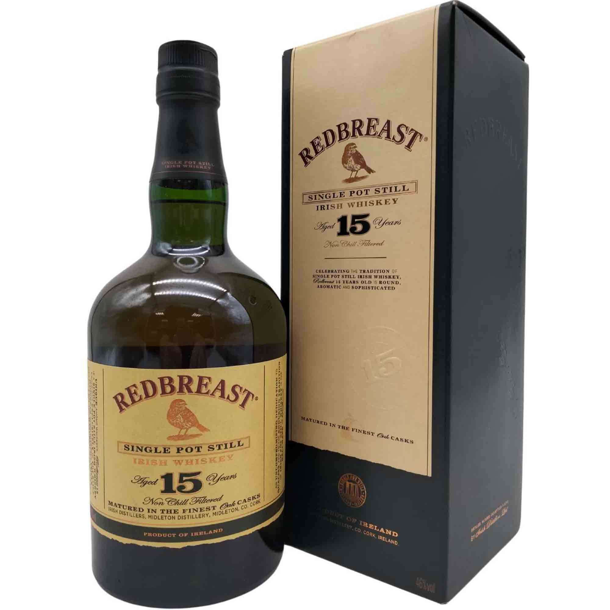 Redbreast 15 Year Old Pure Pot Still Single Malt Irish Whiskey – Lost N ...