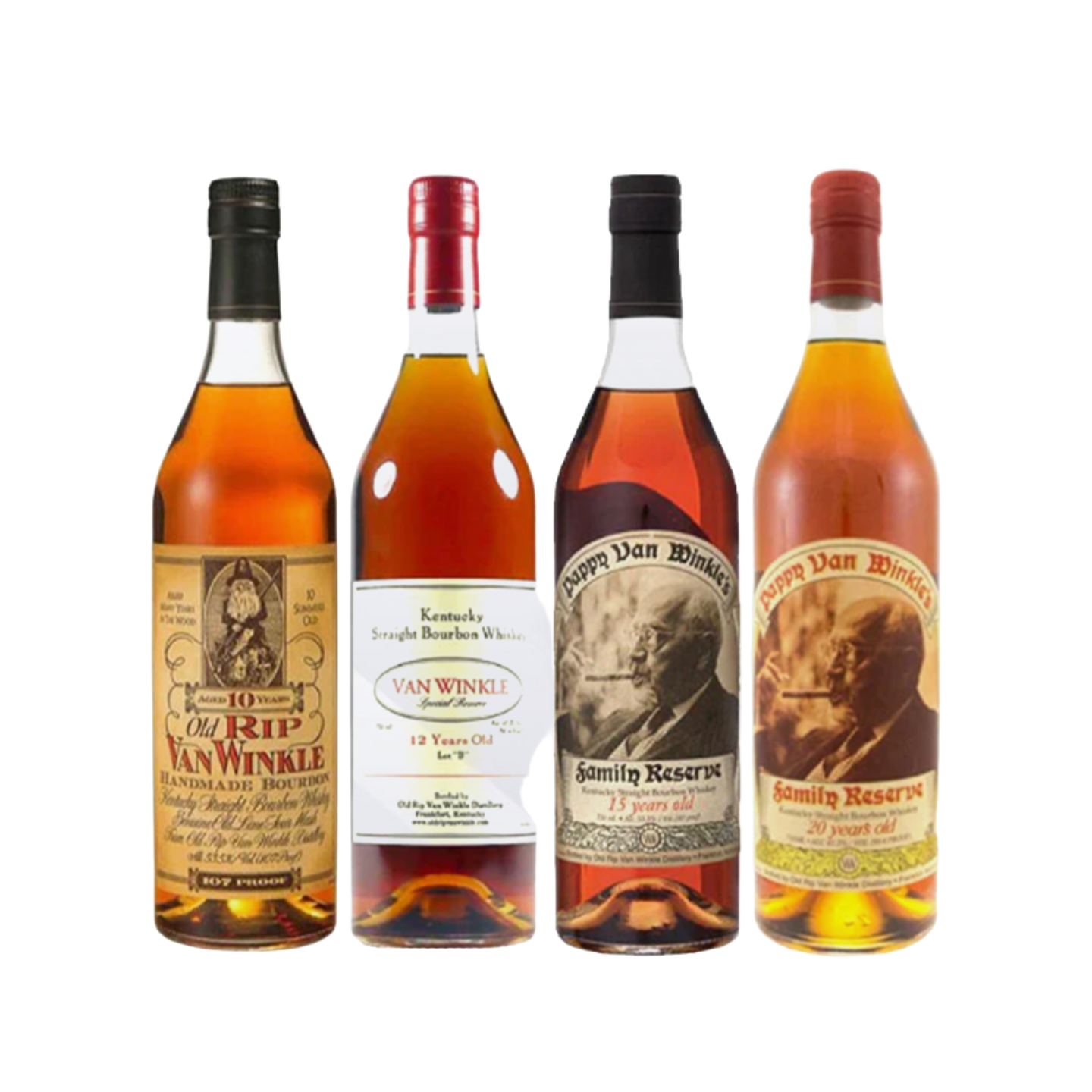 The Ultimate Pappy Van Winkle 10, 12, 15, & 20 Year Bourbon Bundle ...