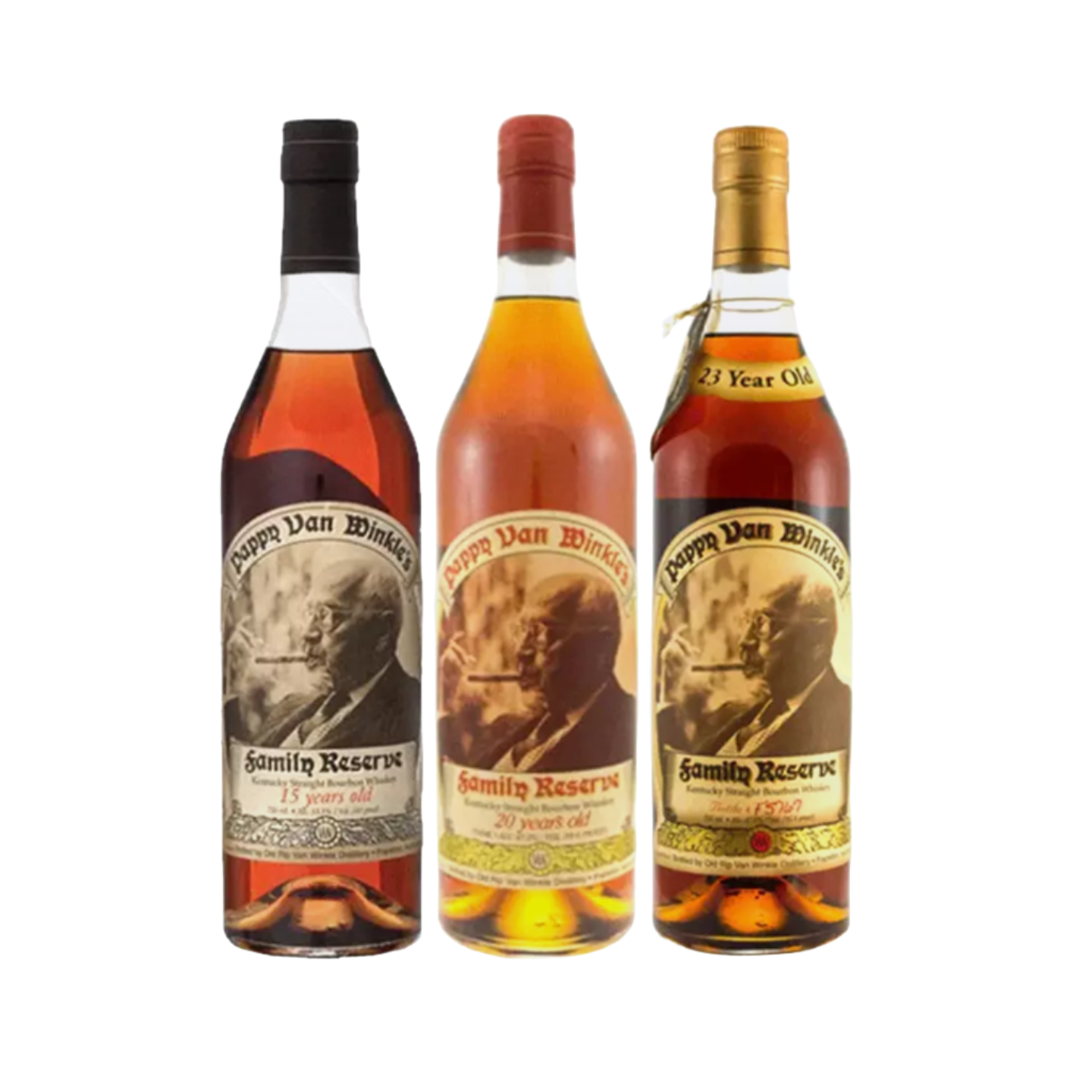 The Ultimate Pappy Van Winkle 15, 20, & 23 Year Bourbon Bundle – Lost N ...