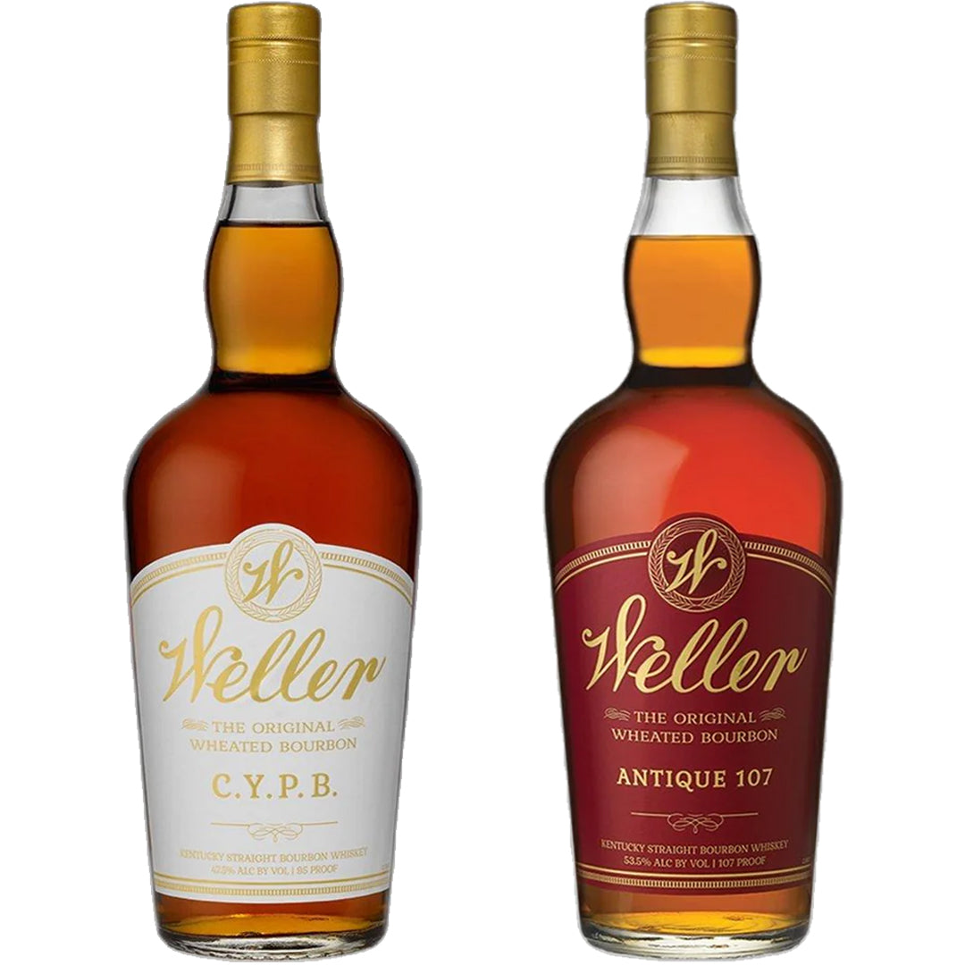 W.L Weller C.Y.B.P & Old Weller Antique 107 Bourbon Whiskey Bundle ...